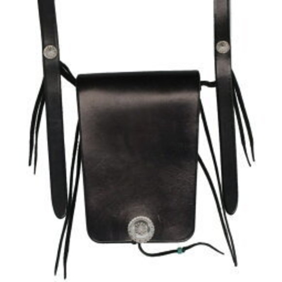 Bags | Goros Sv Medicine Black Shoulder Bag Concho X Silver | Poshmark